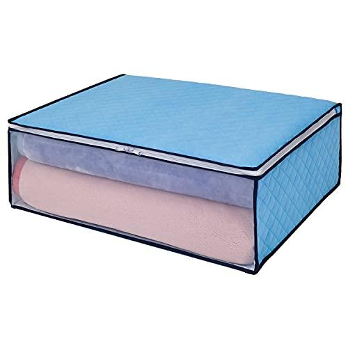 アストロ 収納ケース 毛布用 ライトブルー 除湿・防ダニ 吸湿 不織布 収納袋 布団 タオルケット 肌掛け布団 収納ボックス 透明窓付き 616-18 : 4Speed Online ...