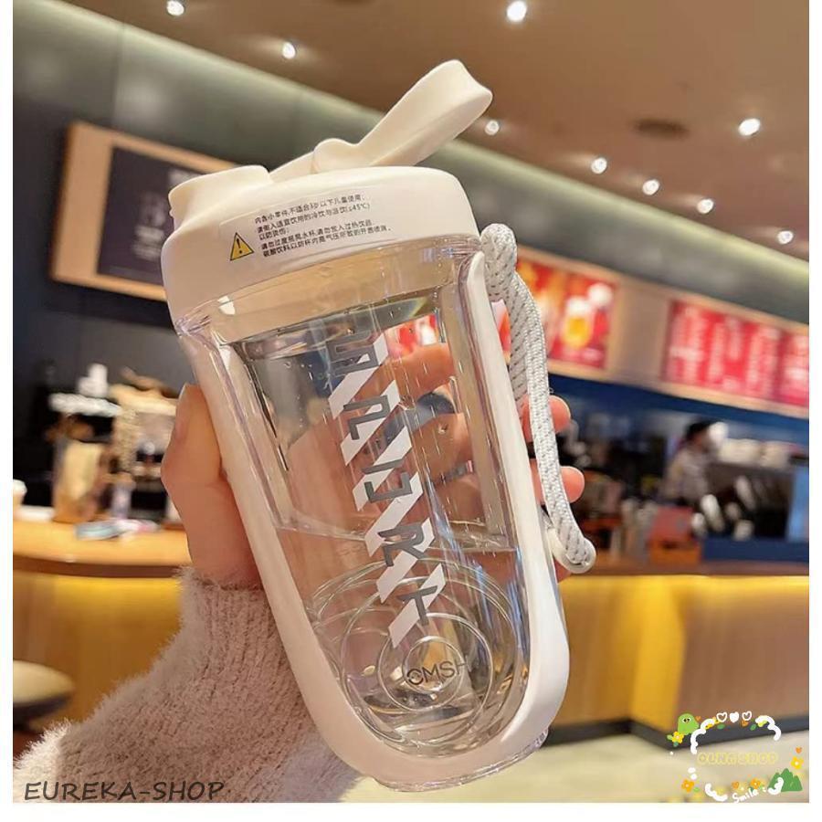 プロテインシェイカー BPAフリー 590ml 水筒 シェーカーボトル 漏れ防止 攪拌ボールプロテインシェイカー ミルクセーキカップ ジム、オフィス、アウトドア、寮、 : EUREKAショップ ...