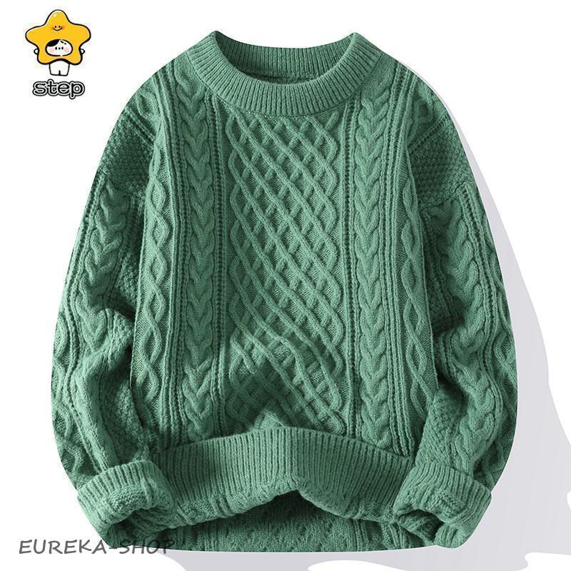 セーター メンズ 冬 ニット 長袖 ニットセーター ケーブル リブ プルオーバー 秋服 カーディガン 暖かい ニットソー インナー 防寒 おしゃれ : EUREKAショップ - 通販 ...