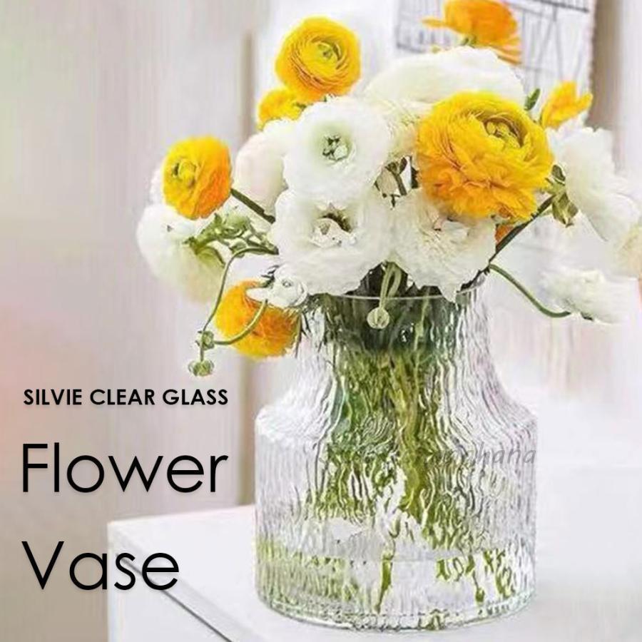 花瓶 花びん フラワーベース ガラス 生花 ドライフラワー おしゃれ かわいい 可愛い クリア 透明 モザイク風 韓国 北欧 一輪挿し 花器 ギフト 花束 インテリア : HAMIYAショップ ...