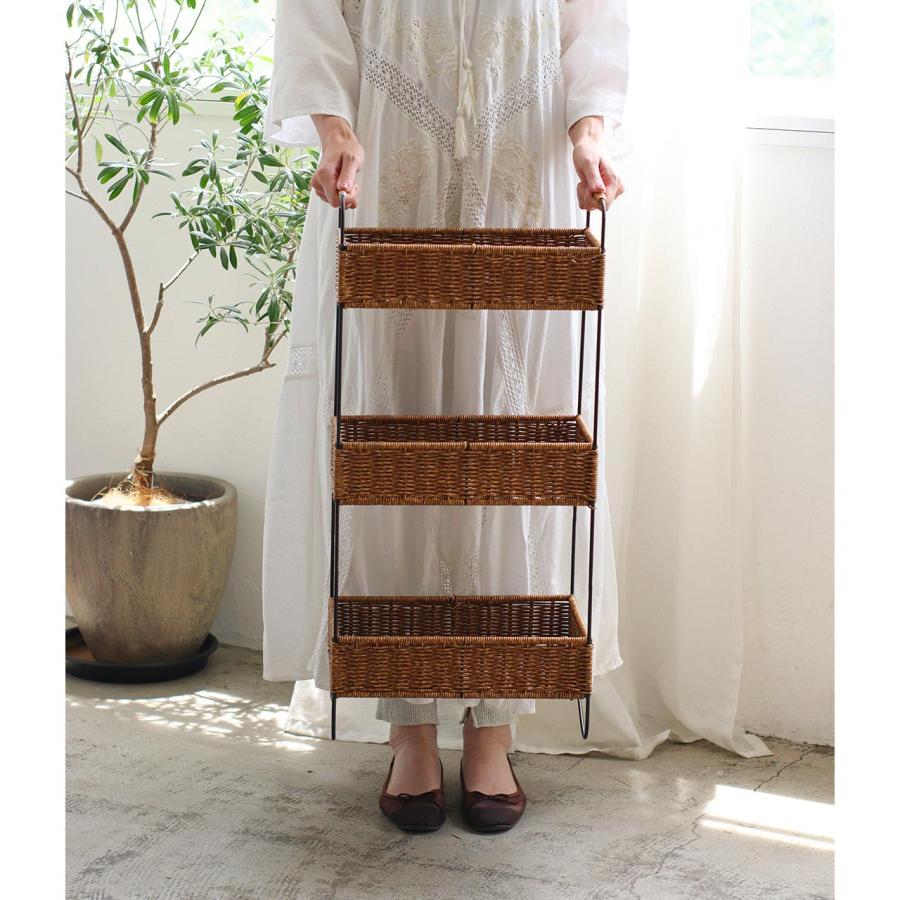 Creer（家具、インテリア） 公式 キッチン収納 ラック 3段 スリム 省スペース 収納ラック ユティル 3段ラック ナチュラル シンプル クレエ IGF 購入特典付 : ファイブ ...