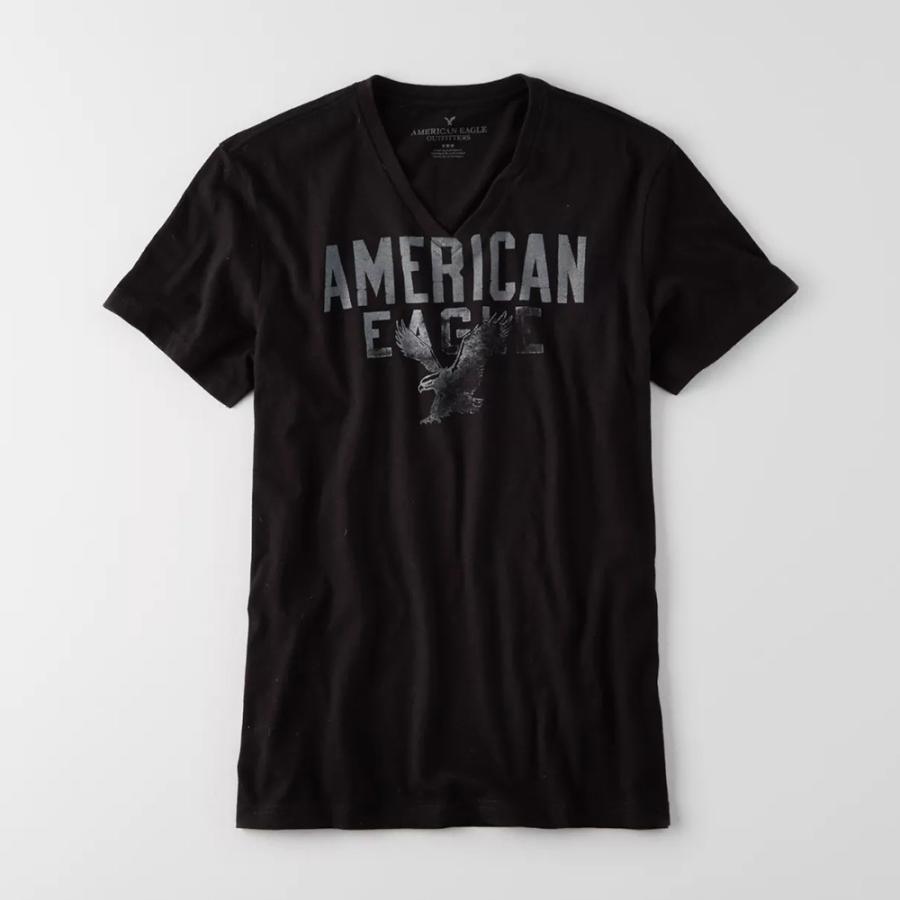 American Eagle（アメリカンイーグル） メンズ Tシャツ 半袖 ae202505 ブラック アメリカ限定 爆買 : 5445 Yahoo!店 - 通販 - Yahoo!ショッピング