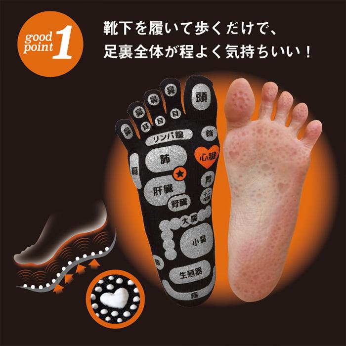 ツボ押し ソックス 足裏マッサージ靴下 日本製 mi21 : 5445 Yahoo!店 - 通販 - Yahoo!ショッピング