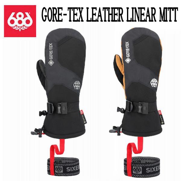 シックスエイトシックス 686 GORE-TEX LEATHER LINEAR MITT ゴアテックス スノーグローブ ミトン スノーボード スキー S/M/L : 54TIDE - 通販 ...