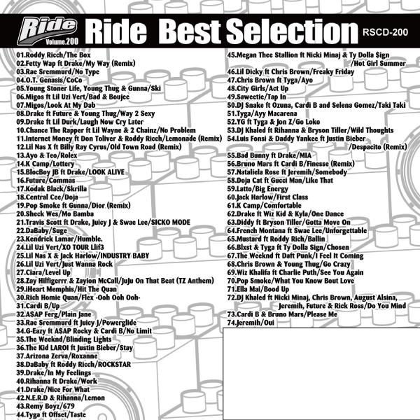 【DJ YUMA】RIDE Volume.200 最終回 HIP HOP R&B MIX CD ヒップポップ RODDY RICHH LIL ...