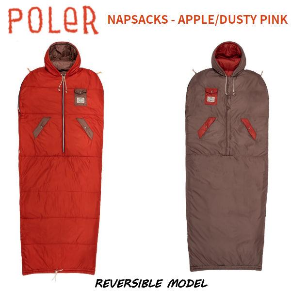 ポーラー POLER NAPSACKS - APPLE/DUSTY PINK 着たまま動ける 寝袋 リバーシブルモデル キャンプ サイクロプス ギア アウトドア スケートボード 正規品 ...