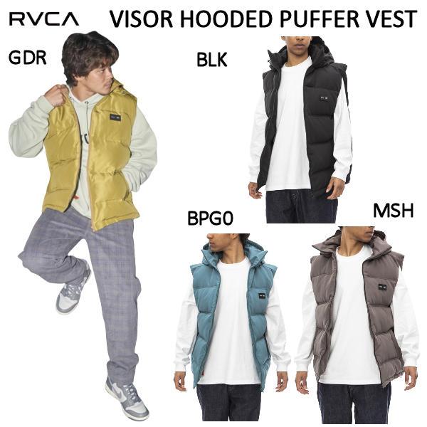 ルーカ 2022 RVCA VISOR HOODED PUFFER VEST メンズ パフベスト キャンプ スケートボード サーフィン ...
