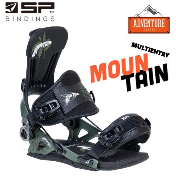 エスピーユナイテッド SP Bindings MOUNTAIN MULTIENTRY メンズ レディース ビンディング バインディング スノーボード スノボーS/M/L OLIVE 正規品 ...