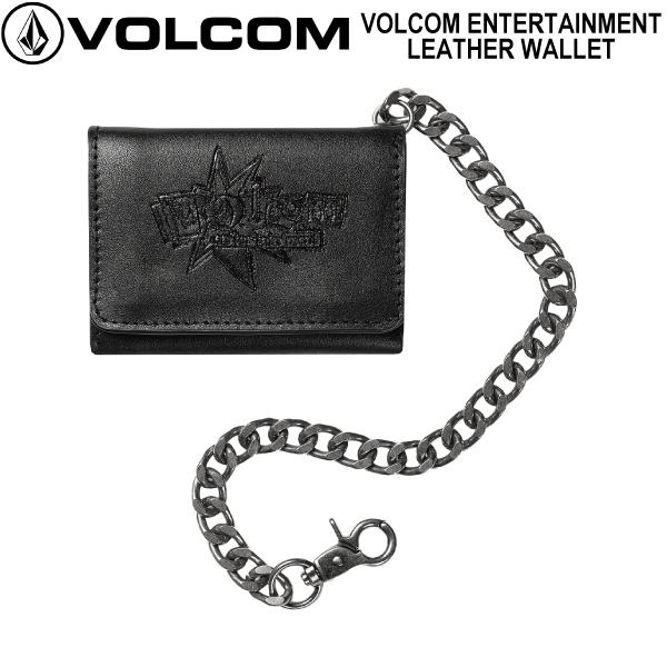ボルコム VOLCOM ENTERTAINMENT LEATHER WALLET メンズ チェーンウォレット 財布 折り畳み 三つ折り ...