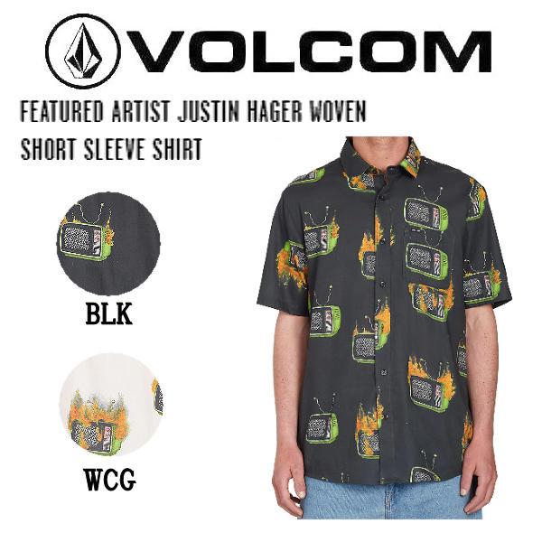 ボルコム VOLCOM FEATURED ARTIST JUSTIN HAGER WOVEN SHORT SLEEVE SHIRT メンズ ...