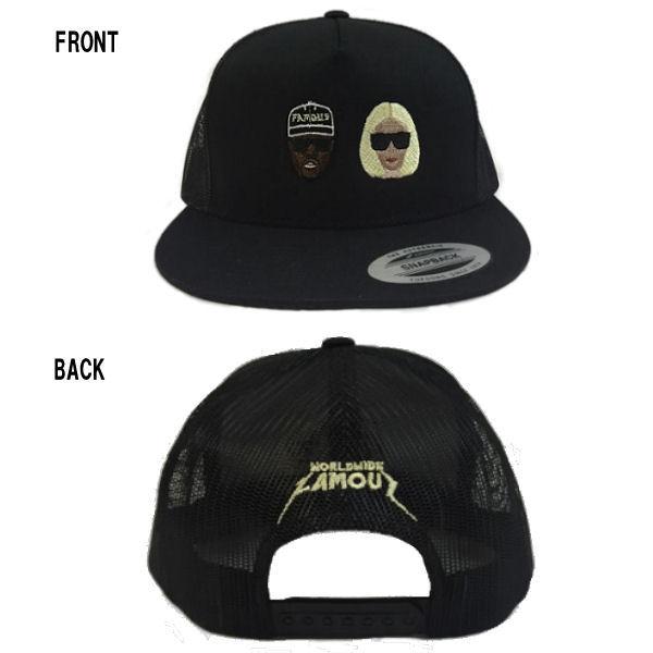 ワールドワイドフェイマス WORLD WIDE FAMOUS 2019春夏 KIMYE風CAP4 レディース メンズ 帽子 メッシュキャップ 4カラー ブラック ホワイト ネイビー レッド ...