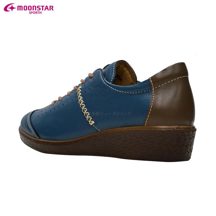 ムーンスター スポルス レディース シューズ 靴 SP2401 4E ブルーC 月