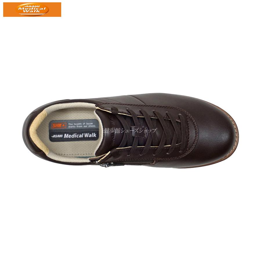 アサヒシューズ アサヒ メディカルウォーク レディース 靴 ウォーキングシューズ WK L037 ダークブラウン KV78531 3E 天然 ...