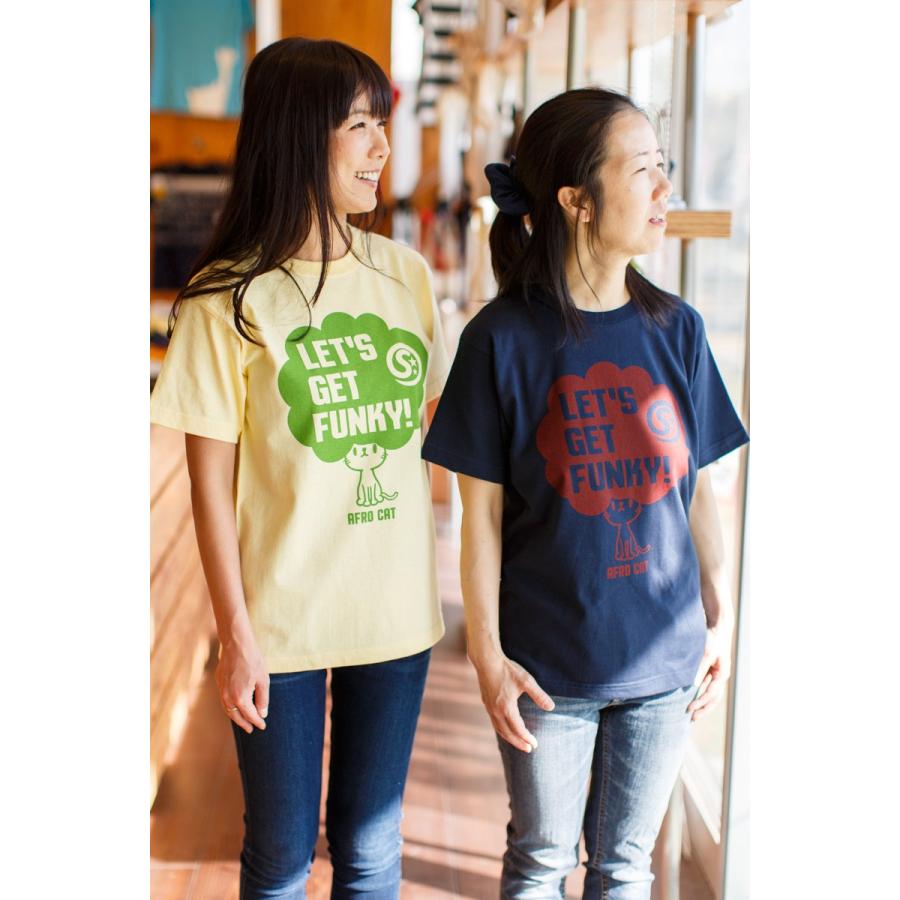 猫 おもしろ かわいい Tシャツ メンズ レディース 半袖 AFRO CAT - クリーム ネコ ねこ 猫柄 雑貨 - メール便 ...