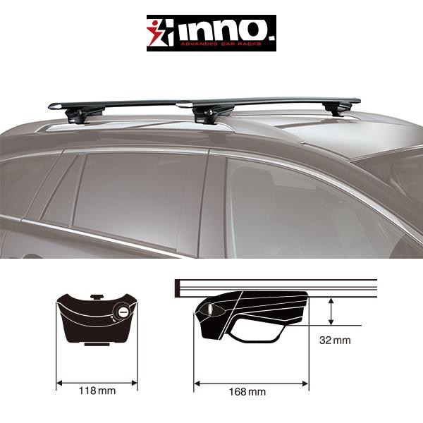 THULE スズキ ジムニー SUZUKI JIMNY JB23W（ルーフレール付き車） ルーフラック 『車種別セット』INNO イノー ...
