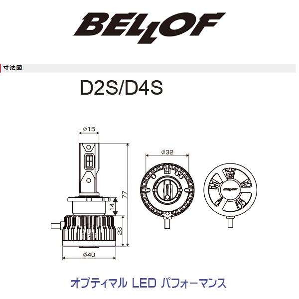 Bellof D4S BELLOF (ベロフ) LEDヘッドランプバルブ "オプティマル LED パフォーマンス" D4S 特約店モデル HIDからLED : 6DEGREES-ONLINE ...
