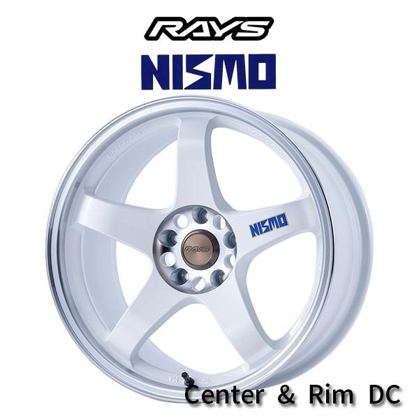 RAYS レイズ LM GT4 NISMO ニスモ 40th記念モデル 18x9.0J ET22 5H 114.3 WHITE Center & Rim DC 4本セット 送料無料 ...