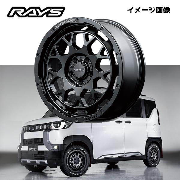 ミツビシ デリカ ミニ MITSUBISHI DELICA MINI【送料無料・4本セット】RAYS レイズ ホイール DAYTONA M9+ 15x5.0J +45 セミグロスブラック ...