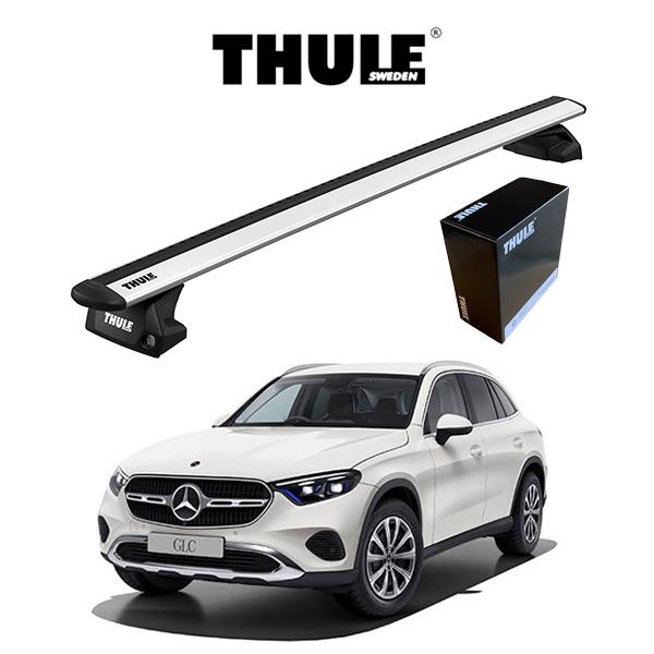 THULE メルセデスベンツ MERCEDESBENZ GLC '23〜 ダイレクトルーフレール付き車 ウィングバー EVO 『車種別セット』THULE Base carriers （スーリー ...