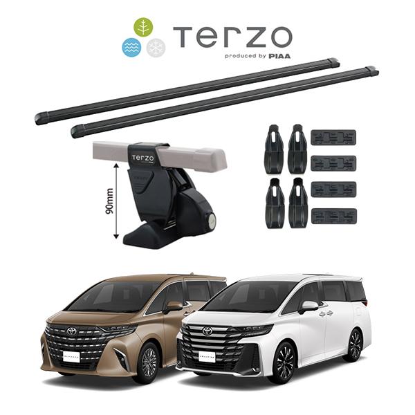 TERZO 『車種別セット』Terzo テルッツオ ベースキャリア スクエアバー トヨタ TOYOTA 40系 アルファード ALPHARD ヴェルファイア VELLFIRE ルーフキャリア ...