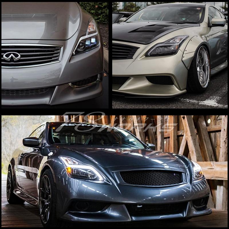 36 V36 G37 スカイラインクーペ US 人気モデル 流れるウインカー ファイバー LED ヘッドライト ブラック :L193BK:78WORKS公式ストア - 通販 - Yahoo ...