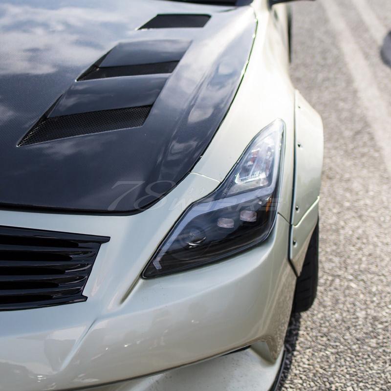 36 V36 G37 スカイラインクーペ US 人気モデル 流れるウインカー ファイバー LED ヘッドライト ブラック : 78WORKS公式ストア - 通販 - Yahoo!ショッピング