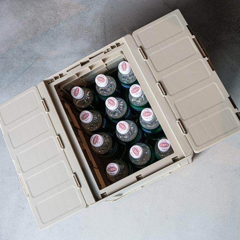 AMP MULTIBOX/アンプ マルチボックス 収納ボックス 両サイドテーブルが拡張できる折りたたみ収納ボックス 500mlペットボトル12本収納 :ec-multibox:7dials ...