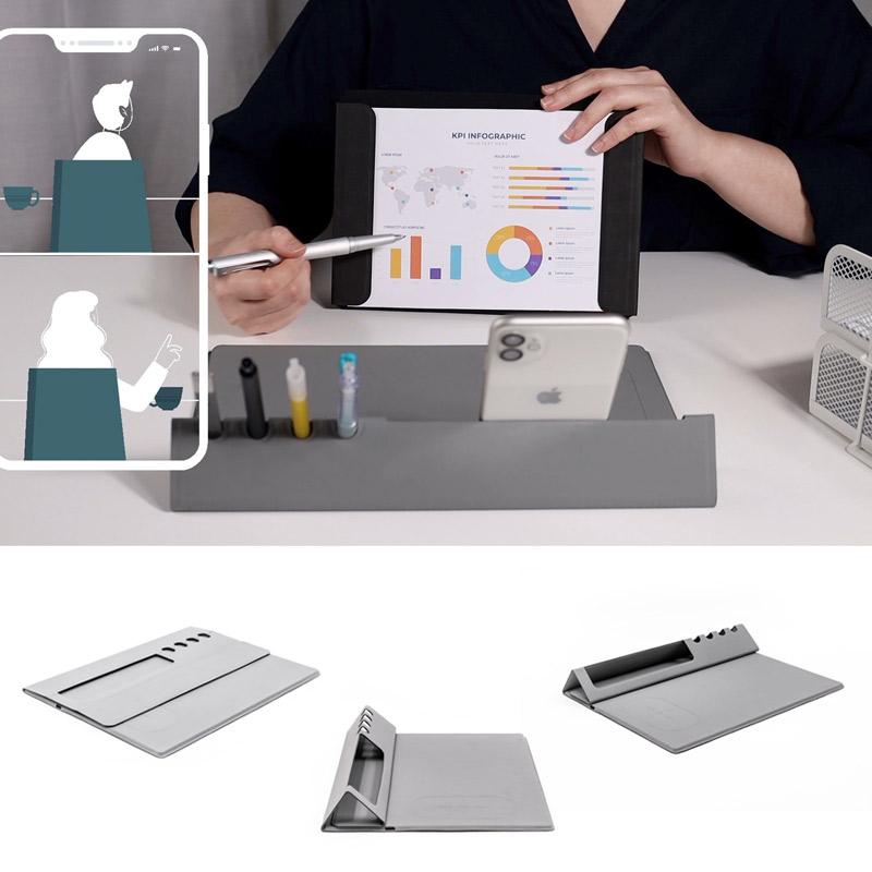 EVOPAD/エボパッド ワイヤレス充電パッド内蔵 iPhoneやアンドロイドなど無線充電品に対応 ますパッド 4本のペンホルダー スマホ ...