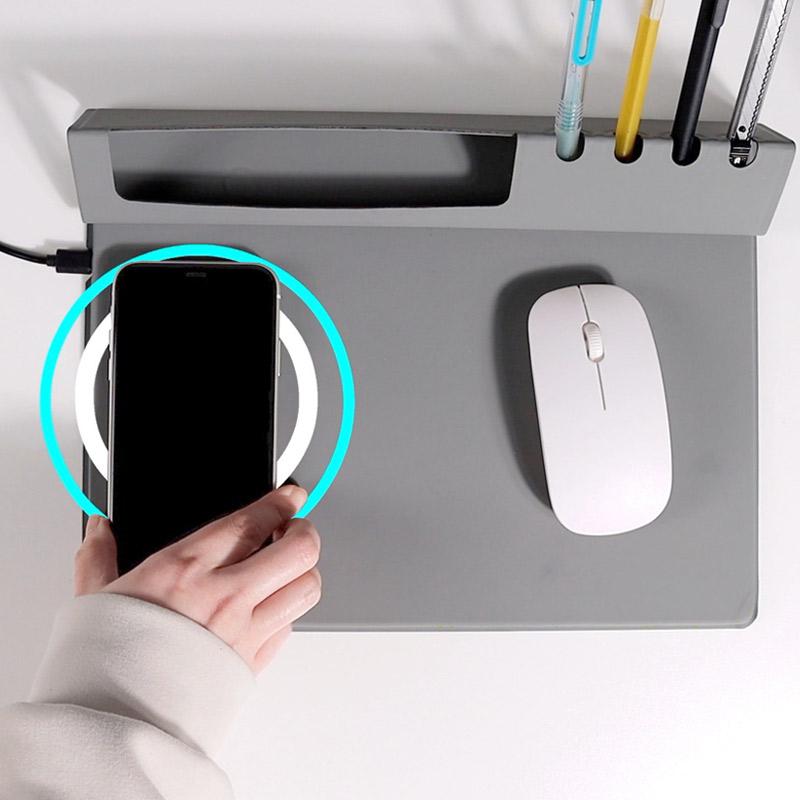 EVOPAD/エボパッド ワイヤレス充電パッド内蔵 iPhoneやアンドロイドなど無線充電品に対応 ますパッド 4本のペンホルダー スマホ ...