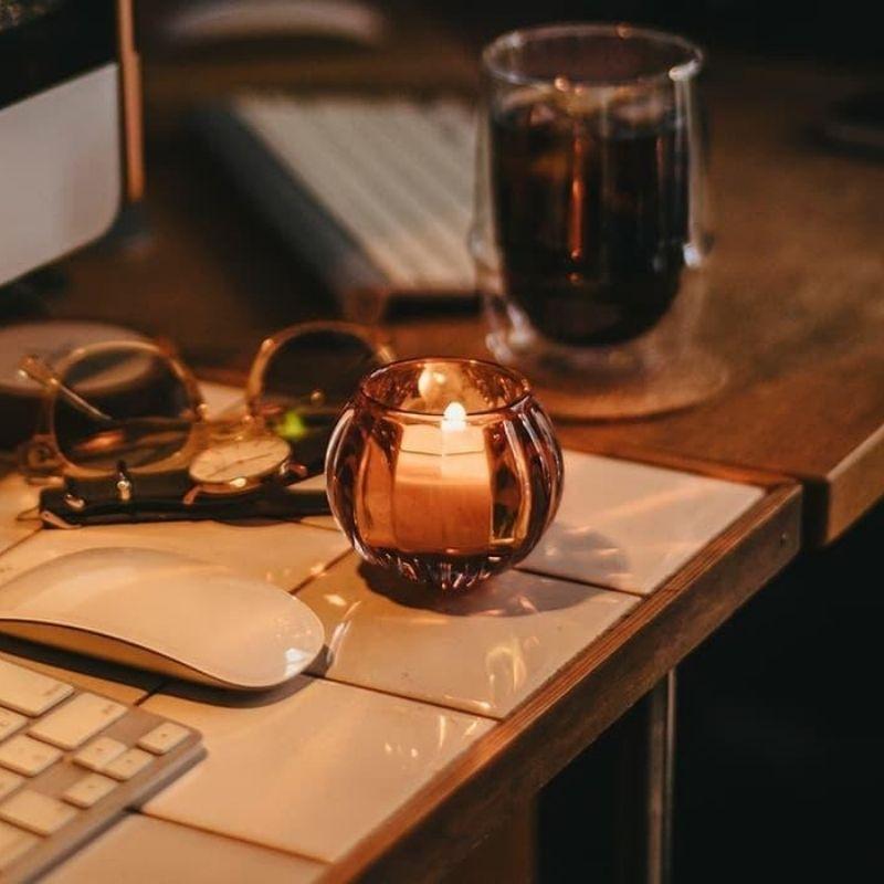 LOOPLE ループル キャンドルグラス グローブ ガラス製のキャンドルホルダー あかりを灯すと丸い球体から伸びやかで美しい放射状の光が放たれ炎のゆらめき : 7dialsヤフー店 - 通販 ...