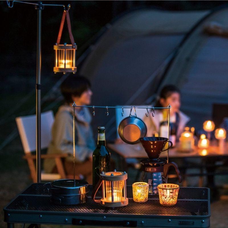 LOOPLE ループル キャンドルランタン ウッドS キャンドルホルダー ガラス おしゃれ ストライプデザインのガラスホヤ越しにカップキャンドルの灯りや炎の揺らぎ : 7dialsヤフー店 ...