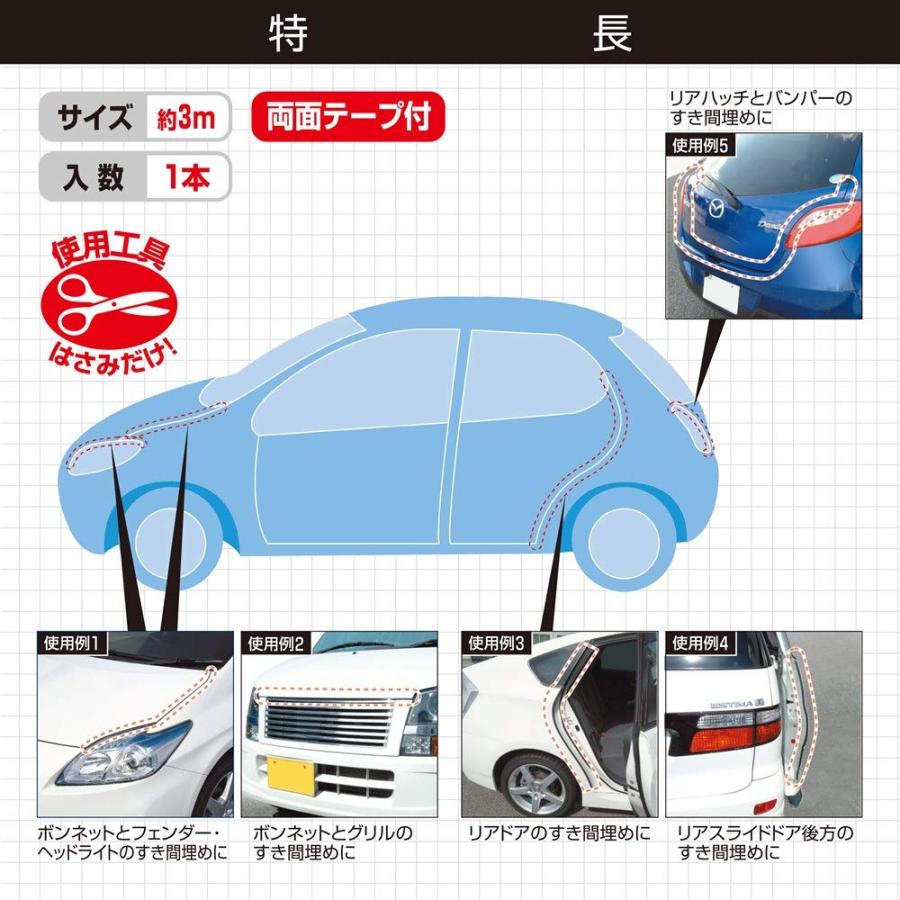 エーモン 静音計画 静音マルチモール 約3m 風切り音低減 4952 : 7goat.plaza - 通販 - Yahoo!ショッピング