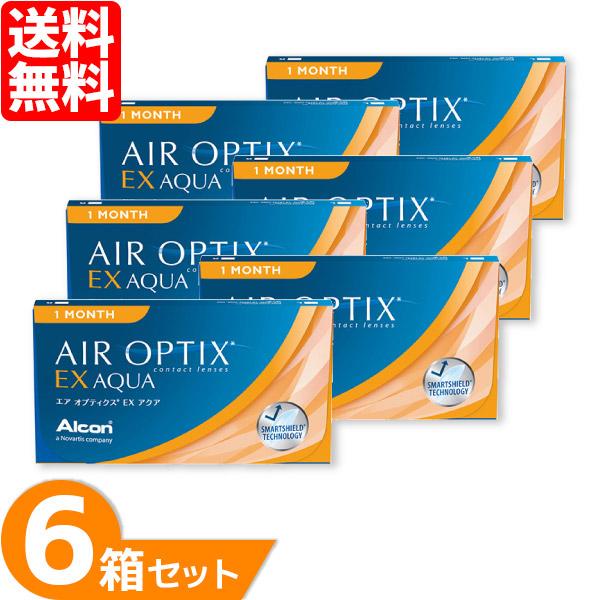 「7lens公式」 エア オプティクス EXアクア (O2オプティクス) 6箱 (1箱3枚入り) コンタクトレンズ 1month アルコン 1 ...