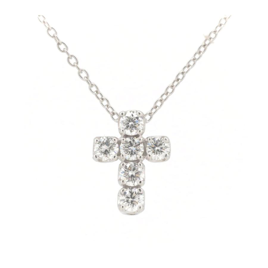 Ponte Vecchio ポンテヴェキオ ダイヤモンド クロス ネックレス 0.41ct K18WG(18金 ホワイトゴールド) 質屋出品 : 質サイトウヤフーショップ - 通販 ...
