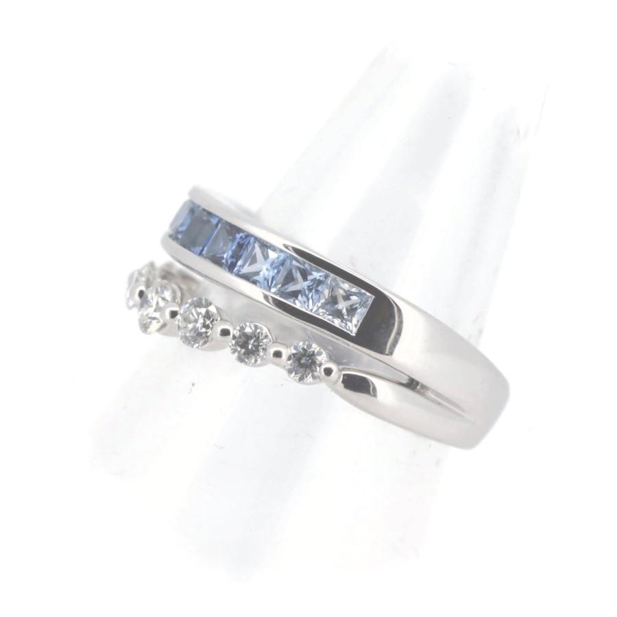 ジュネ サファイア ダイヤモンド リング 指輪 11号 S0.95ct D0.40ct K18WG(18金 ホワイトゴールド) 質屋出品 : 質サイトウヤフーショップ - 通販 - Yahoo ...