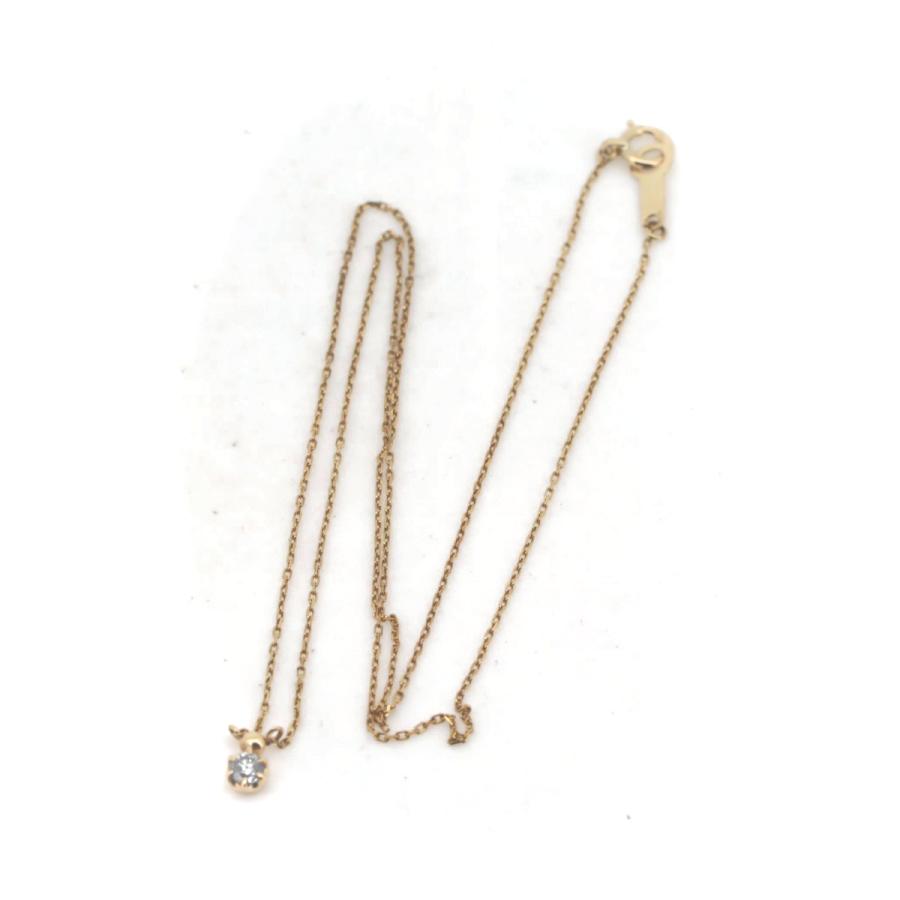 4℃ ヨンドシー ダイヤモンド ネックレス K18YG(18金 イエローゴールド) 質屋出品 : 質サイトウヤフーショップ - 通販 - Yahoo!ショッピング