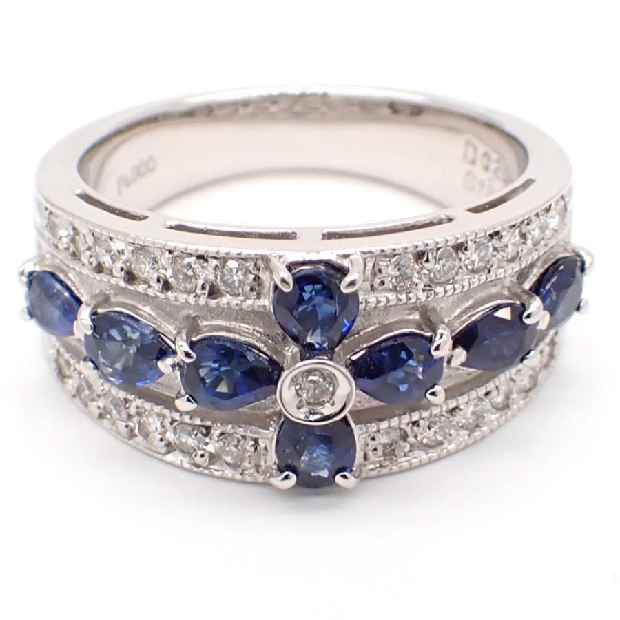 Pt900 プラチナ サファイア 1.32ct ダイヤモンド 0.25ct 指輪 中古 ダイヤ 美品 リング 質屋 9月誕生石 アクセサリー : 質タカラYahoo!ショップ - 通販 ...