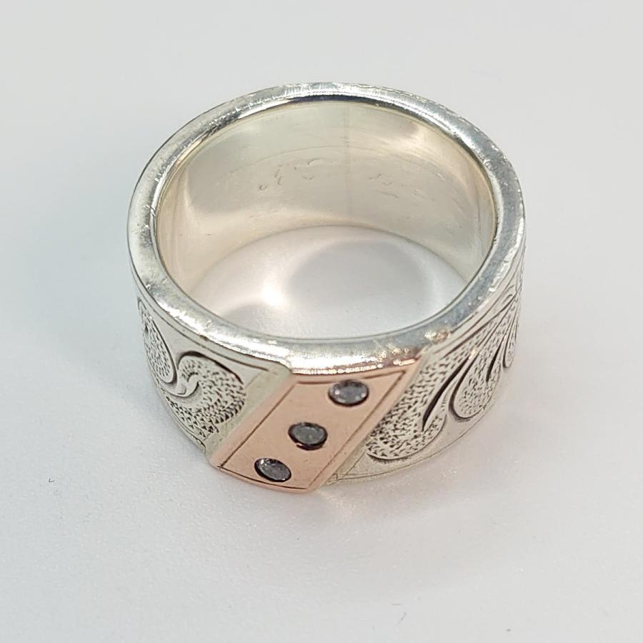 シルバー925 K14 14金 ハワイアンジュエリーデザインリング 指輪 Y00318 : 大和屋質店前橋三俣店ヤフー店 - 通販 - Yahoo!ショッピング