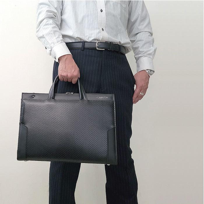 ジェイシーハミルトン J.C HAMILTON ビジネスバッグ メンズ 22319-1H ディンプルシリーズ ブラック ビジネスバッグ 日本製 メンズ ジェーシーハミルトン ディンプル J.C