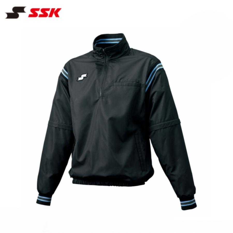 SSK 審判用品 レプリカ長袖ジャケット（袖脱着式タイプ）[UPWG1902R] M〜XO2 ブラック NPB審判使用モデル エスエスケイ ...