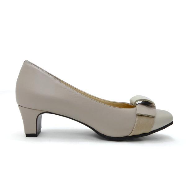 FIZZ REEN（フィズリーン） パンプス 春 幅広3E 本革 スクエアトゥ 1272 グレージュ 軽量 お洒落 歩きやすい 日本製 送料無料 : くつ屋エムオーシー - 通販 ...