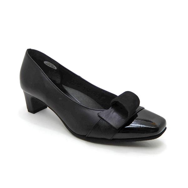 FIZZ REEN フィズリーン パンプス 黒 幅広 3E 本革 スクエアトゥ 1272 ブラック 軽量 お洒落 歩きやすい 日本製 送料無料 : fizzreen-1272bk-l : くつ ...