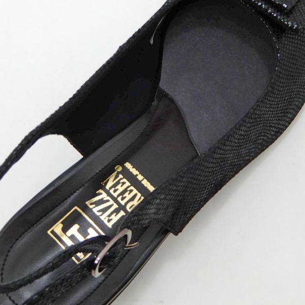 FIZZ REEN サンダル レディース 黒 幅広 3E 本革 バックバンド フィズリーン 1466 ブラック オープントゥ 履きやすい 歩きやすい 日本製 夏 送料無料 : くつ屋エムオー ...