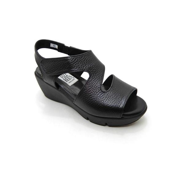 FIZZ REEN サンダル レディース 黒 幅広 4E 本革 ストラップ フィズリーン 410 ブラック オープントゥ 履きやすい 歩きやすい 日本製 夏 送料無料 : くつ屋エムオーシー ...