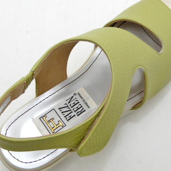 FIZZ REEN サンダル レディース 幅広 4E 本革 ストラップ フィズリーン 410 ピスタチオ オープントゥ 履きやすい 歩きやすい 日本製 夏 送料無料 : くつ屋エムオーシー ...