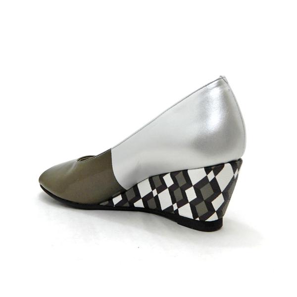 FIZZ REEN パンプス オープントゥ ウエッジソール デザイン エナメル コンビ フィズリーン 6883 履きやすい 歩きやすい 日本製 送料無料 : くつ屋エムオーシー - 通販 ...