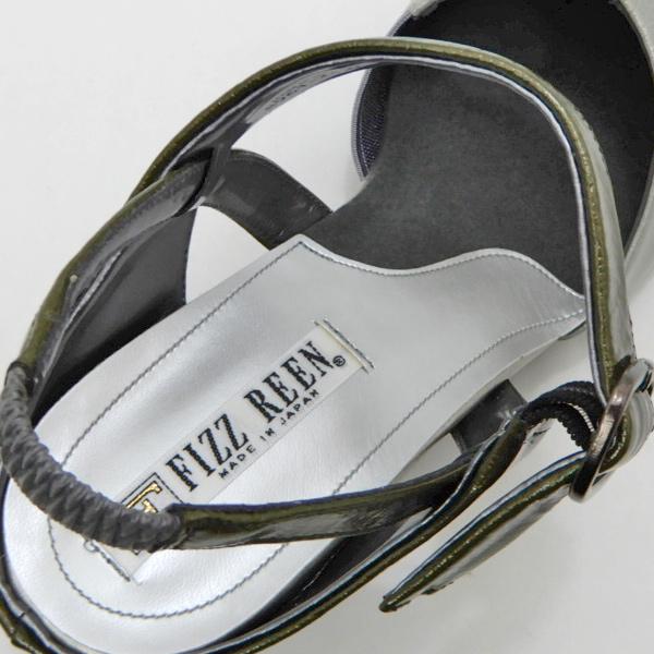 FIZZ REEN パンプス 春 ストラップ 本革 幅広 3E シルバー フィズリーン 8961 ポインテッドトゥ ヒール 履きやすい 歩きやすい 軽量 日本製 送料無料 : くつ屋エムオー ...