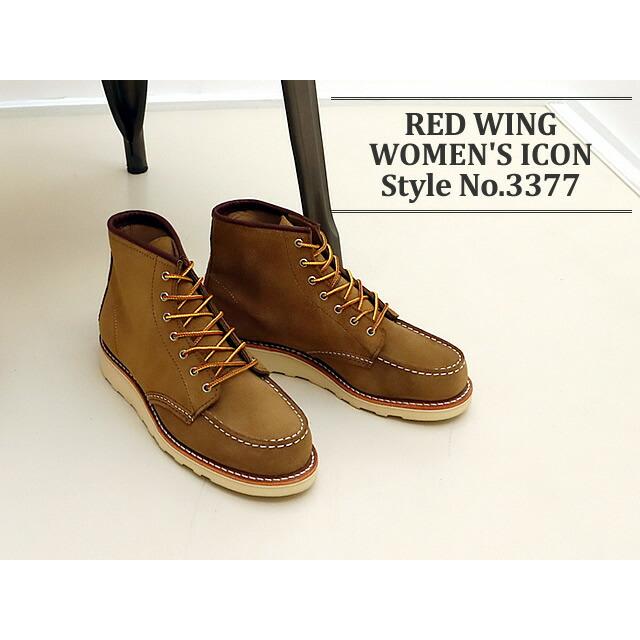 RED WING SHOES レッドウィング 3377 WOMEN'S 6" Classic Moc 6インチ クラシックモック オリーブ"モハベ" ラフアウト スエード 返品交換送料無料 ...