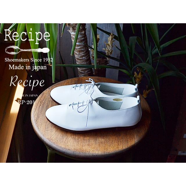 Recipe（レシピ） レースアップシューズ WHT ホワイト 靴 レディース
