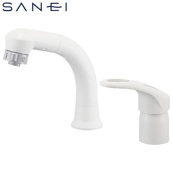SANEI（水栓金具） SANEI ツーホールシングルレバースプレー混合栓 一般地用 K37610EJV-13 水栓金具 洗面用水栓 洗面所用 三栄水栓 : Livtecリブテック - 通販 ...